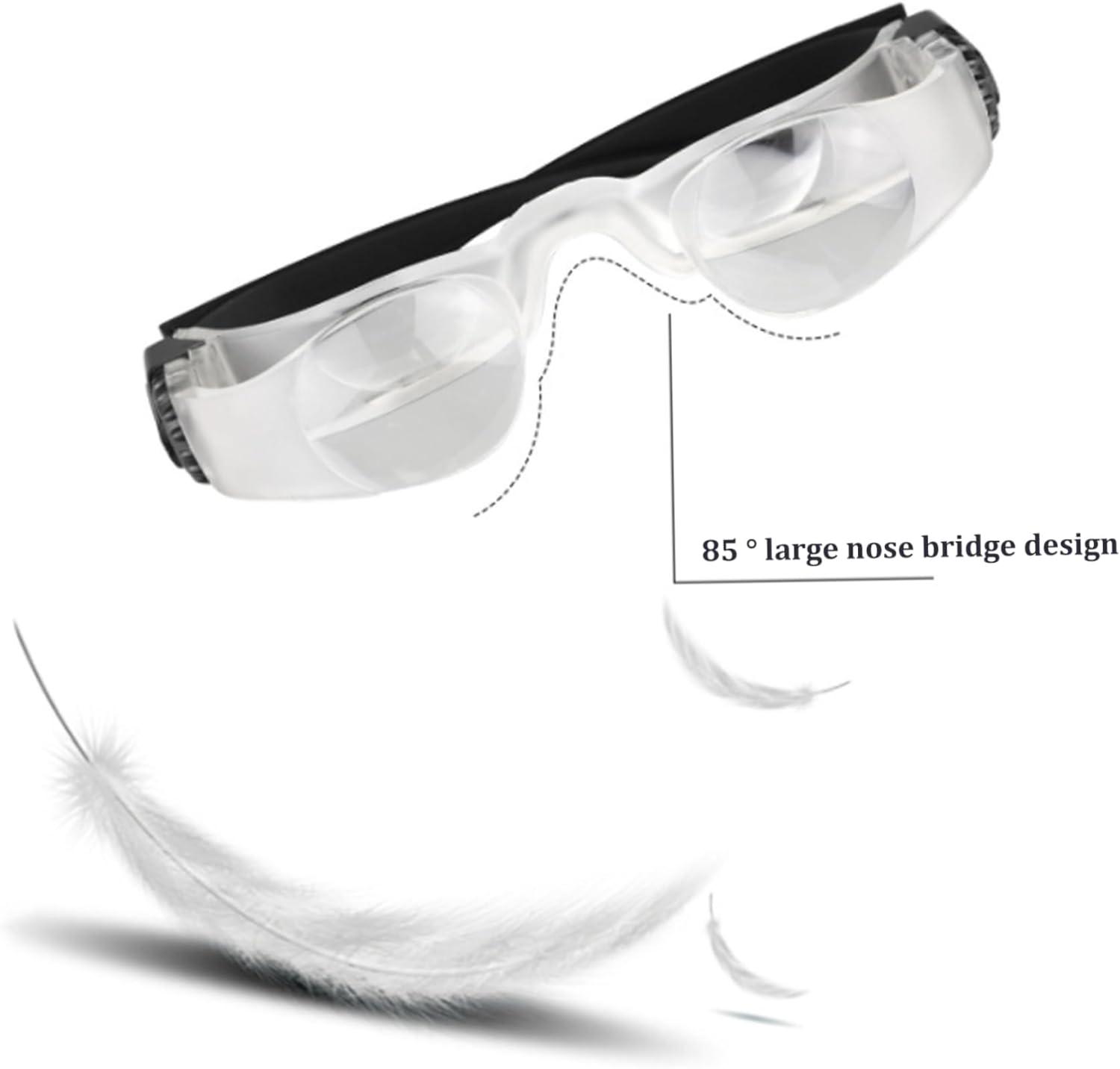 Weduspaty Magnifying Glasses Adjustable 4X Magnifying Eyewear Anti ...