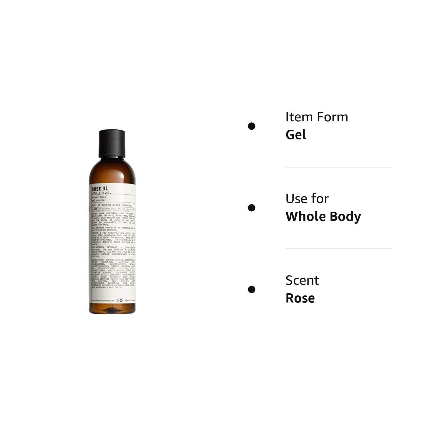 Le Labo Rose 31 Shower Gel 8 oz - Luxurious Rose Scented Body Wash ...