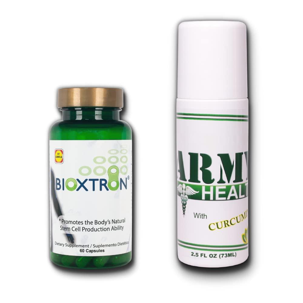 Bioxtron Natural AFA Stem Cell Supplement + Army Health Roll On ...