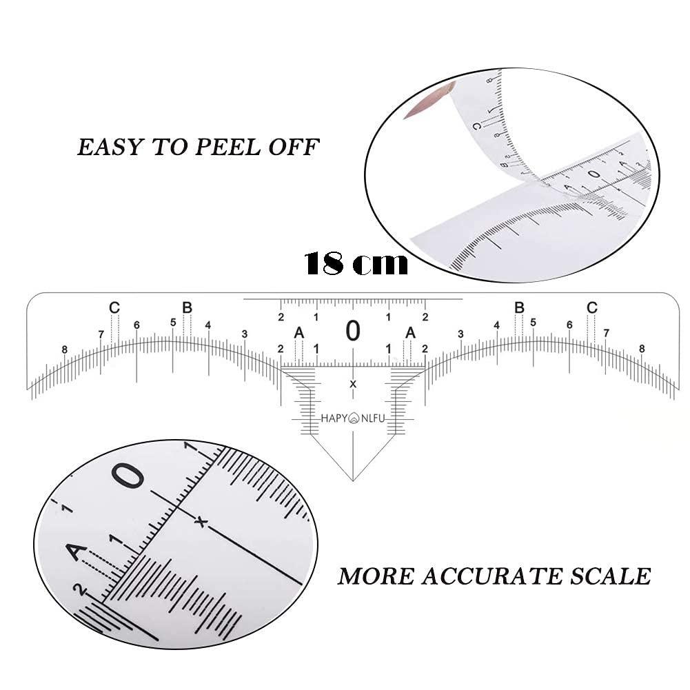 100 Pcs Disposable Eyebrow Ruler Sticker for Microblading | Adhesive ...