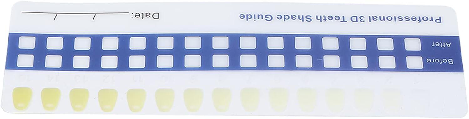 Tooth Color Chart - Professional Teeth Whitening Shade Scale for Home ...