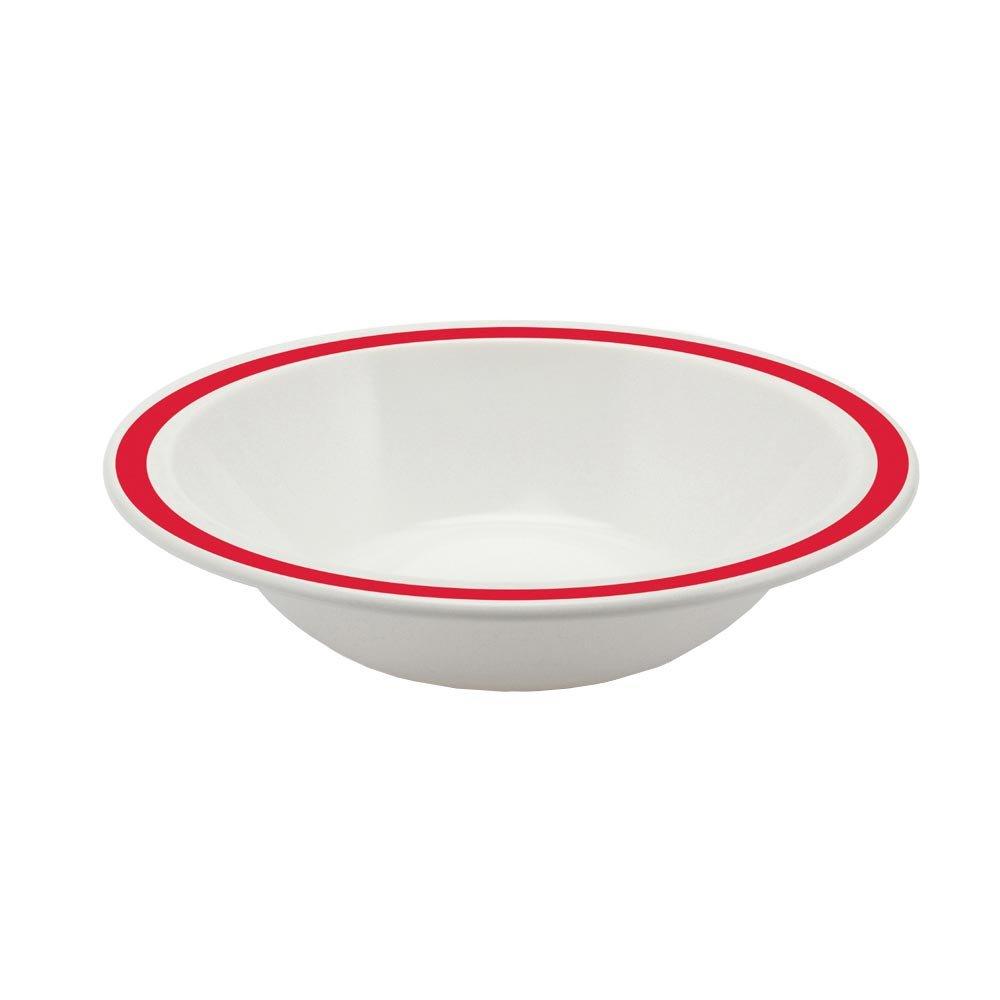 NRS Healthcare Red Rimmed Bowl - Durable and Easy-to-Grip Dining Aid ...