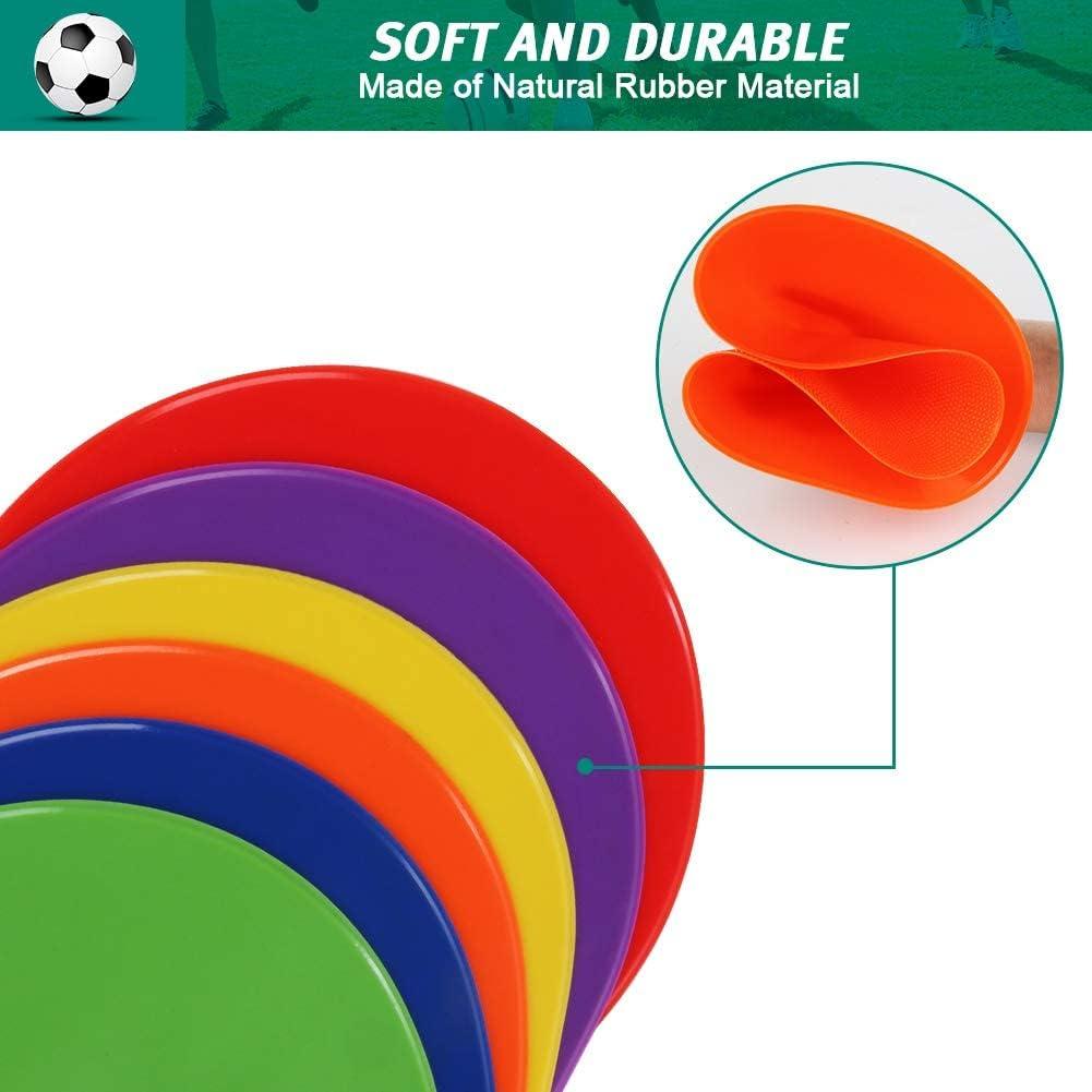 UQXY 10 Inch Non Slip Rubber Spot Markers - 18PCS for Sports Training ...