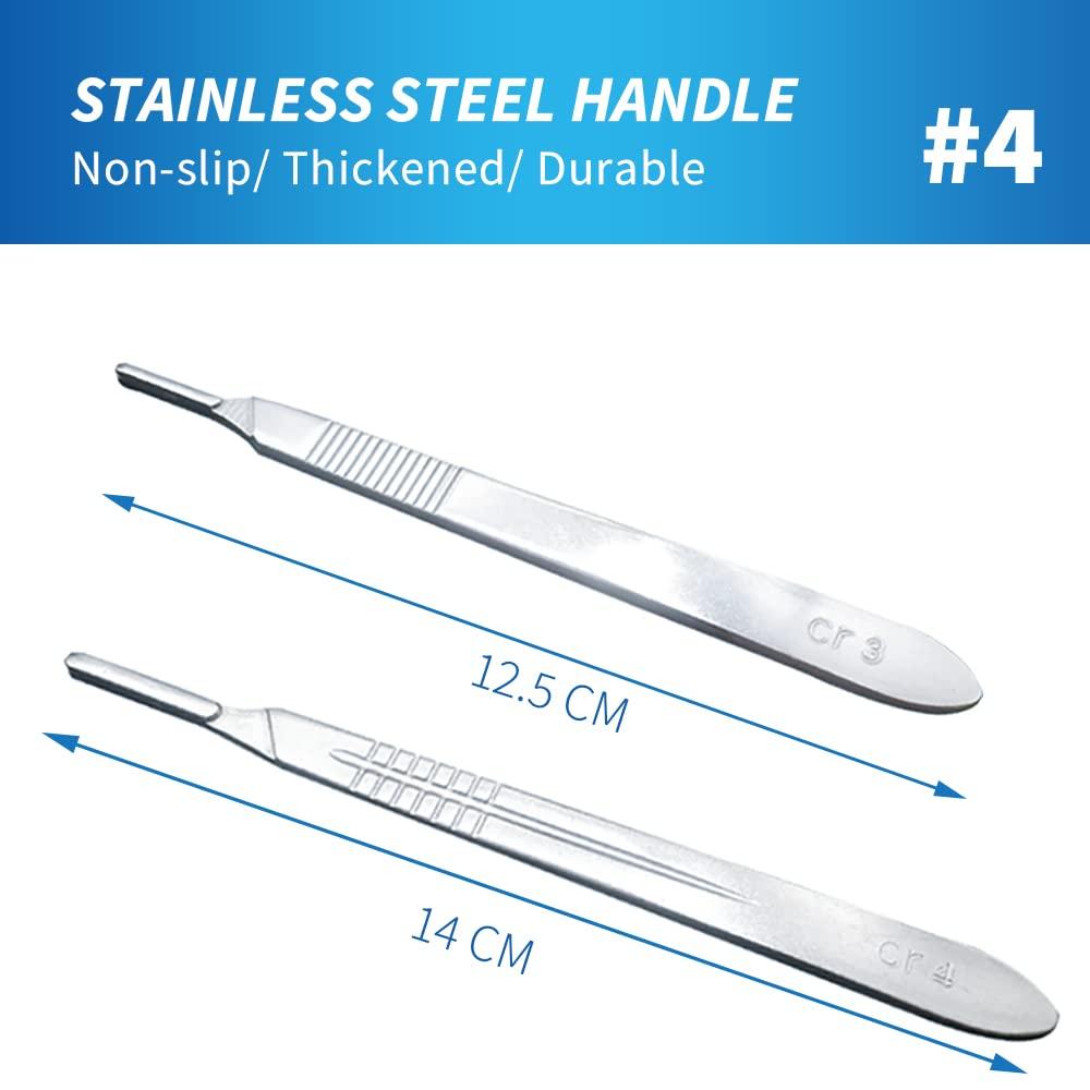 15-Pack Stainless Steel Scalpel Handle with Sterile 23 High Carbon ...