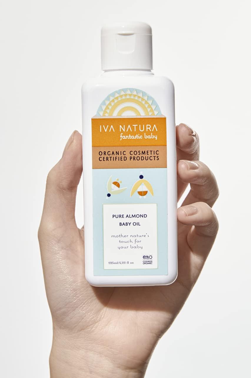 IVA NATURA Organic Pure Almond Baby Oil 4.22 fl oz - Soothing and ...
