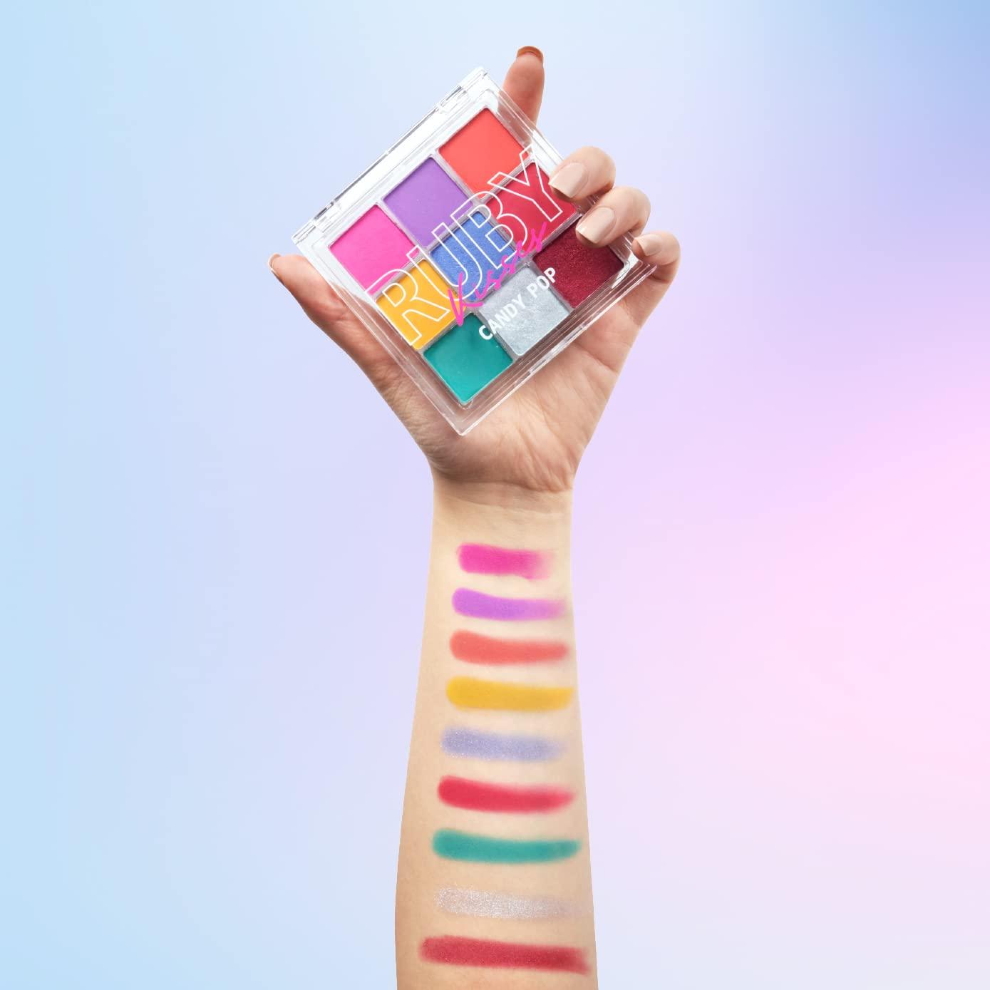Ruby Kisses Eyeshadow Palette - Highly Pigmented 9 Shades Matte Shimmer ...