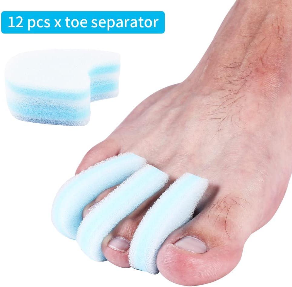 SELOTOKITER Foam Toe Separator 12pcs for Men & Women - Foot Pain Relief ...