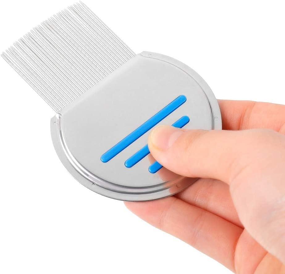 Lice Removal Comb Stainless Steel Reusable Metal Headlice Nit Removal ...