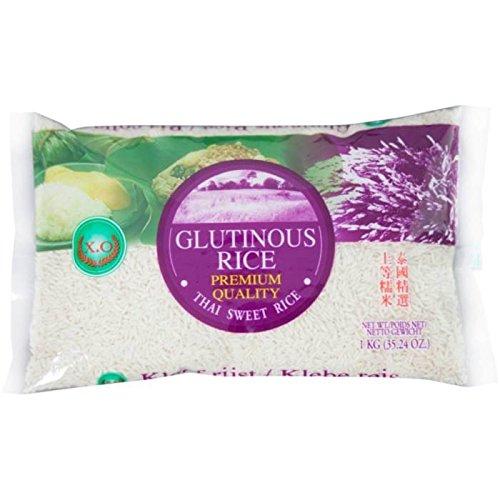 X.O Glutinous Thai Sweet Rice 1 kg - Premium Quality Sticky Rice for ...