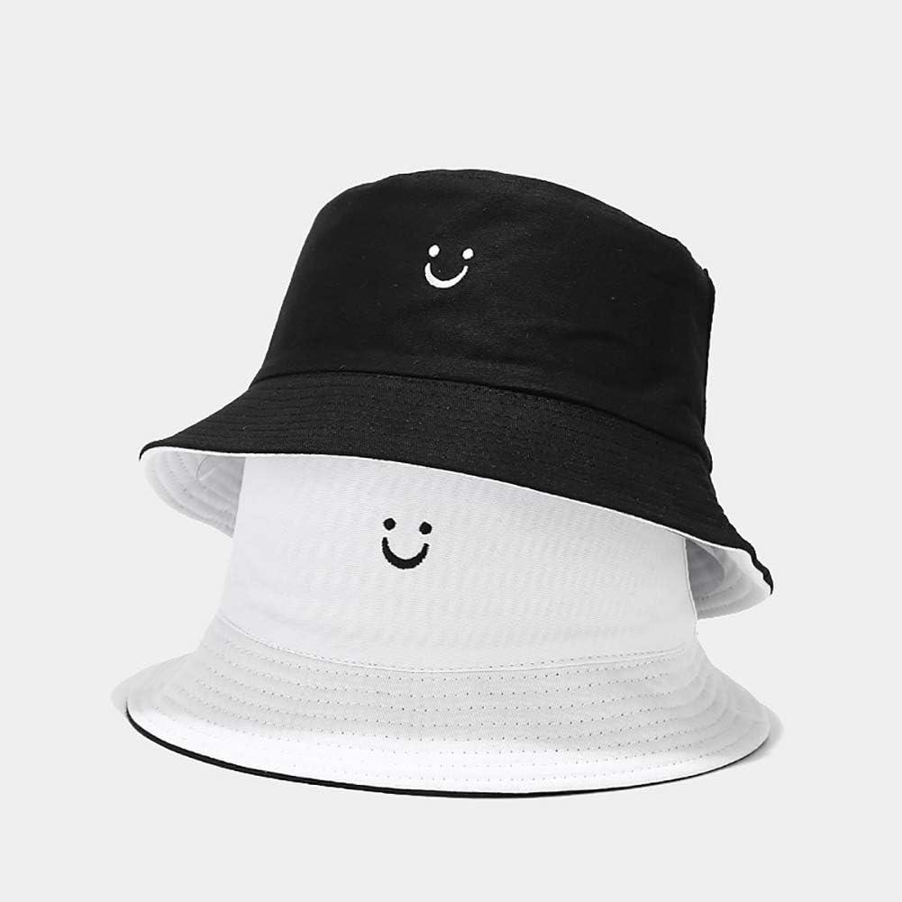 Malaxlx Unisex Reversible Smile Face Bucket Hat for Beach, Fishing, and ...