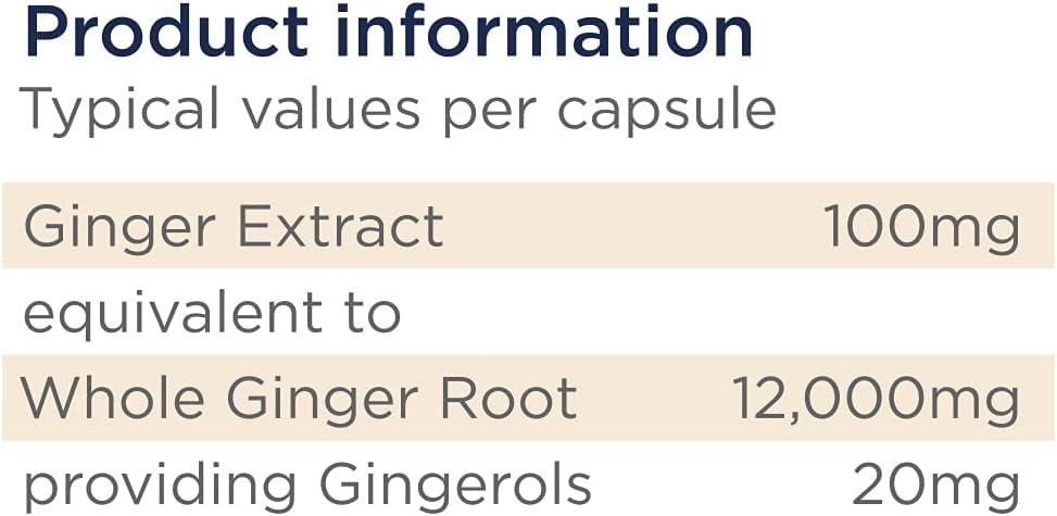 Healthspan Ginger Extract 100mg (4 Months' Supply) | Digestive Health ...