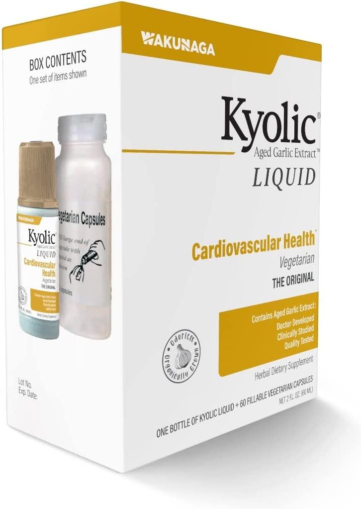 Kyolic Aged Garlic Extract Liquid Vegetarian 2oz + 60 Refillable ...