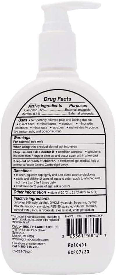 Rugby Original Steroid-Free Anti-Itch Lotion with Camphor and Menthol ...