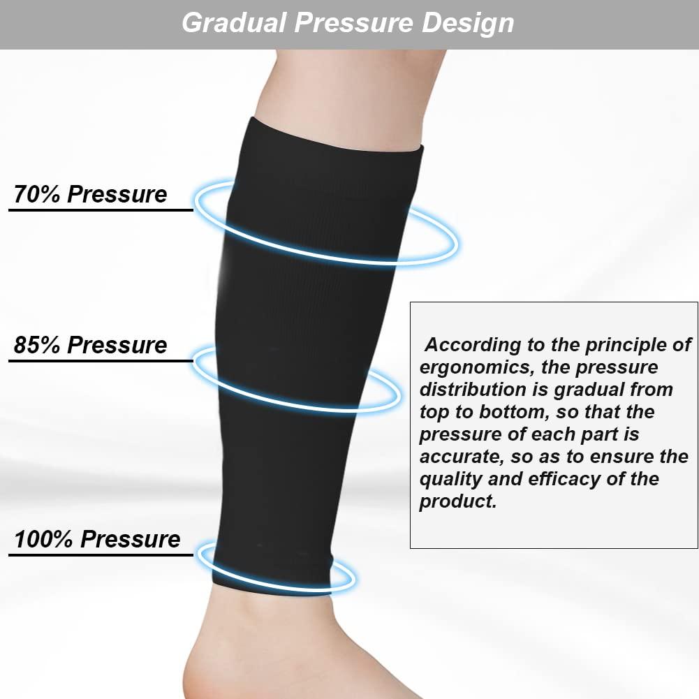 Novetec Calf Compression Sleeves (20-30mmhg) - Leg Support for Running ...