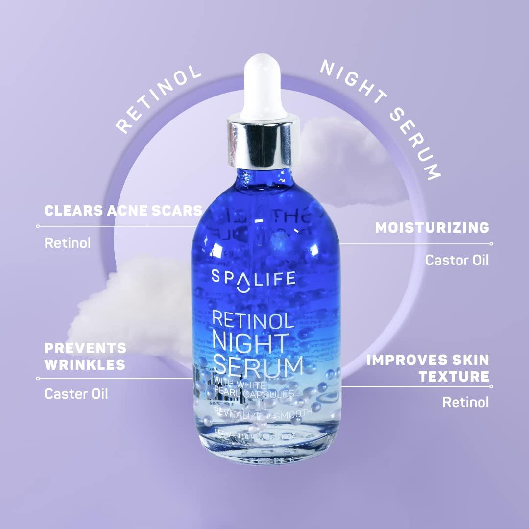 Spa Life Retinol Night Serum - White Pearl Capsules 110 ML (3.7 oz ...
