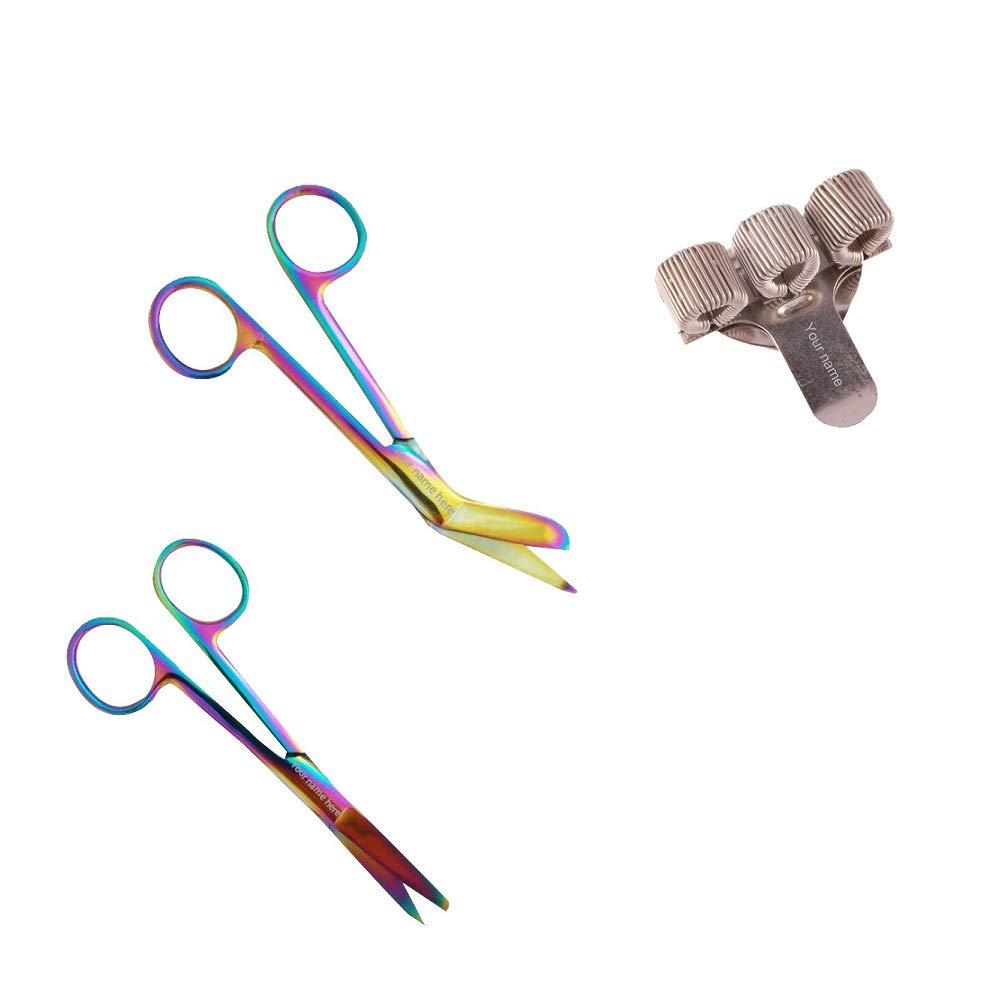 Personalized Metal Rainbow Nursing Scissors Set & Pen Holder - Perfect ...