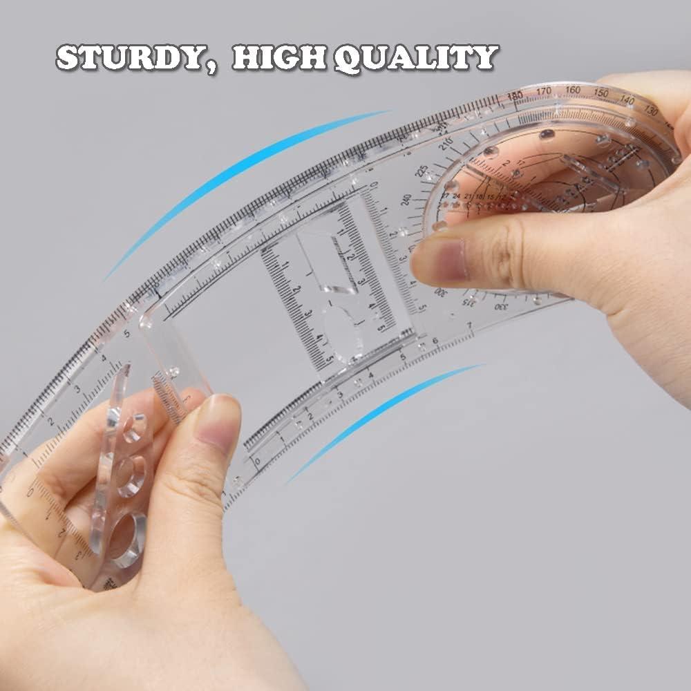 Multifunctional Geometric Rulers Drawing Tool Creative Arting Craft ...