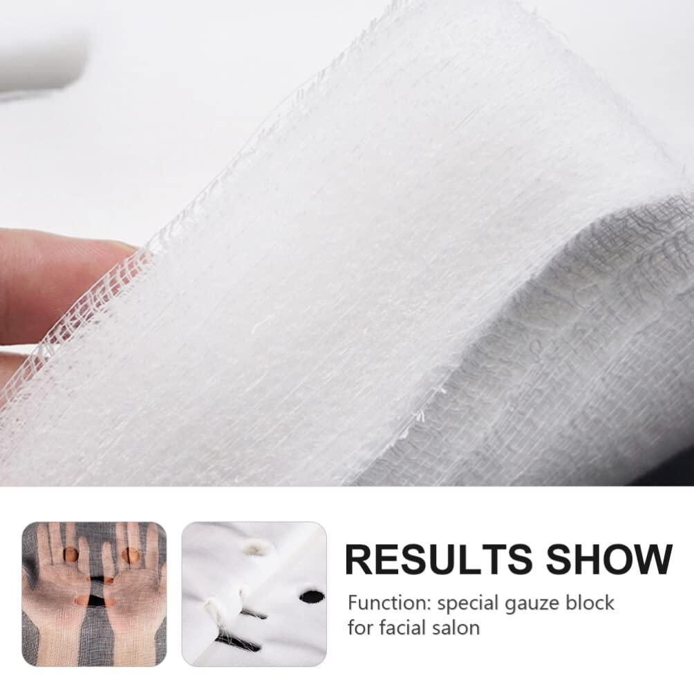 POPETPOP 100pcs Pre-Cut Gauze Facial Masks - Skin Fiber Paper Face ...