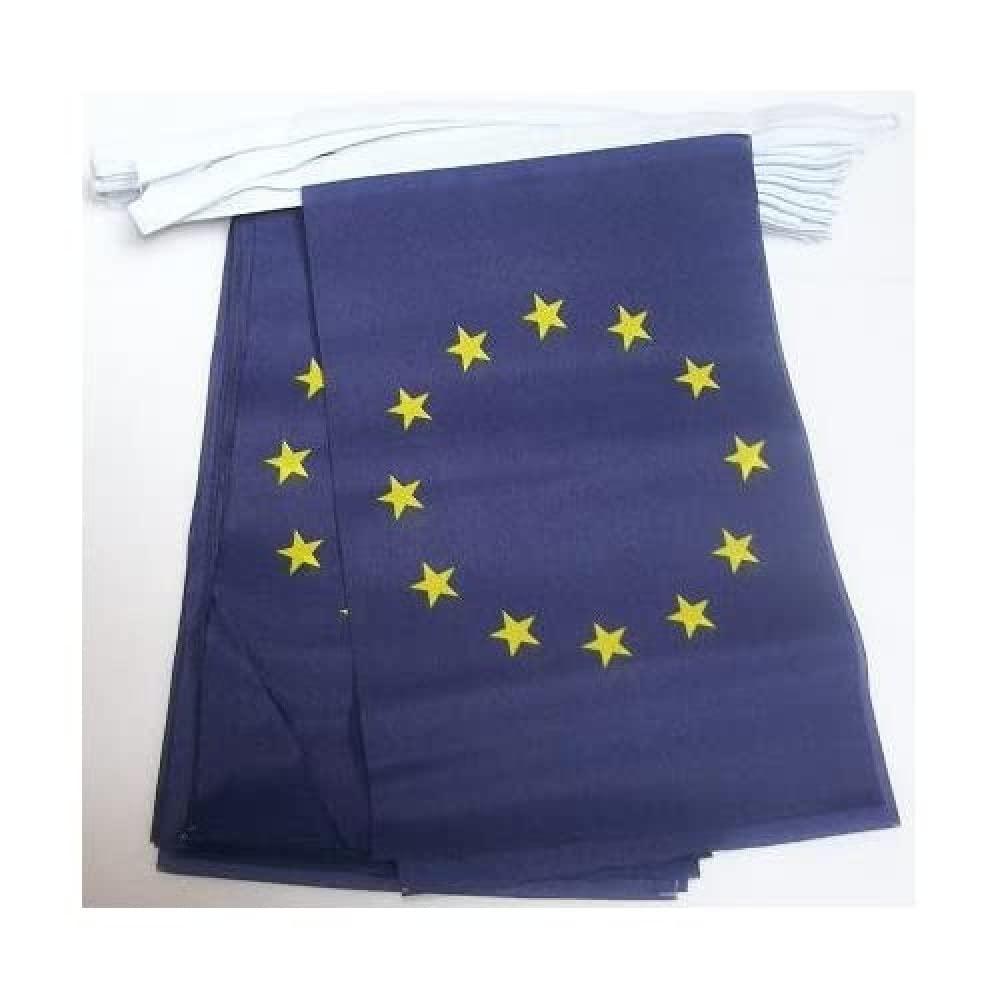 EUROPEAN UNION FLAG CHAIN 6m - 20 Flags (21x14cm) | EU Garland ...