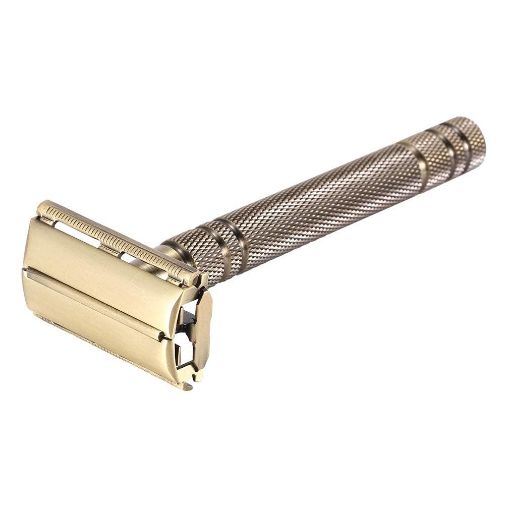 Yintal Double Edge Safety Razor - Bronze Long Handle Butterfly Open ...