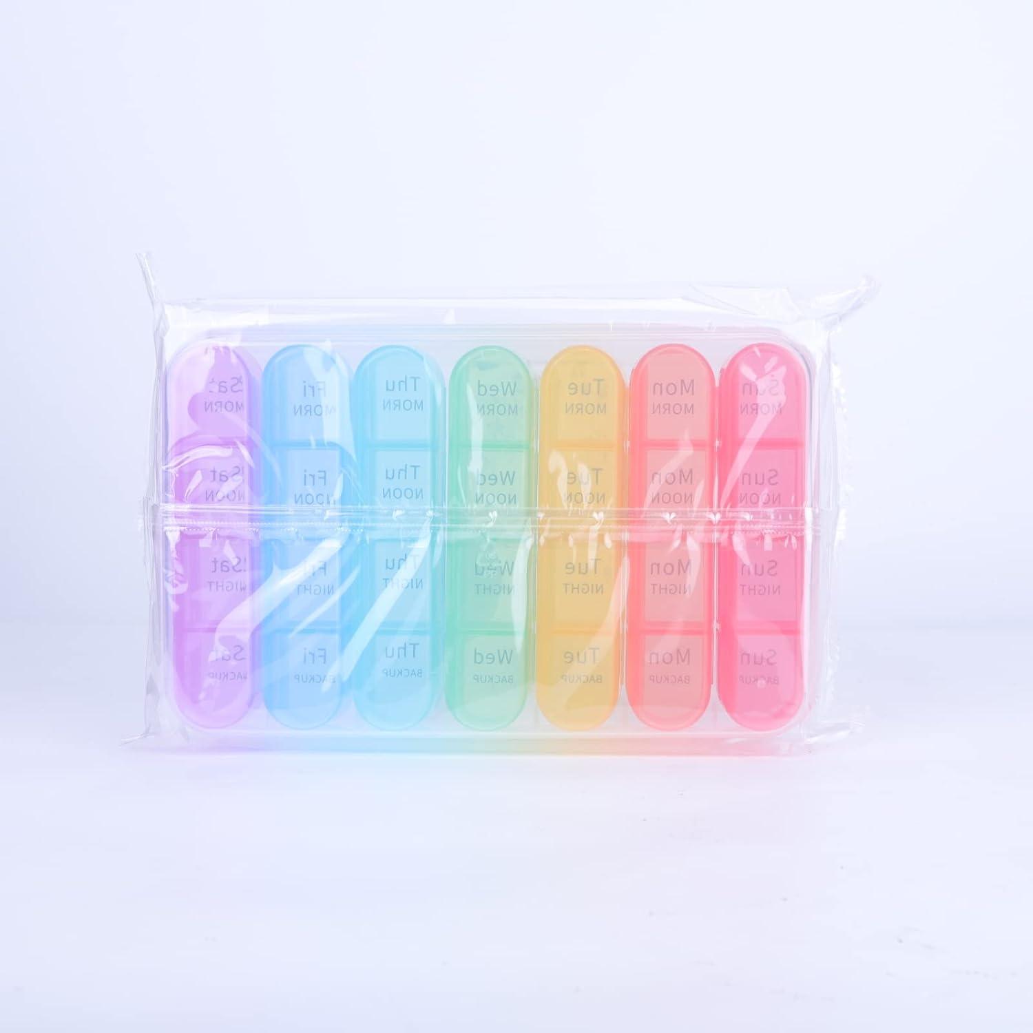 Pill Box 4 Times a Day Betife Weekly 7 Day Tablet Organiser ...