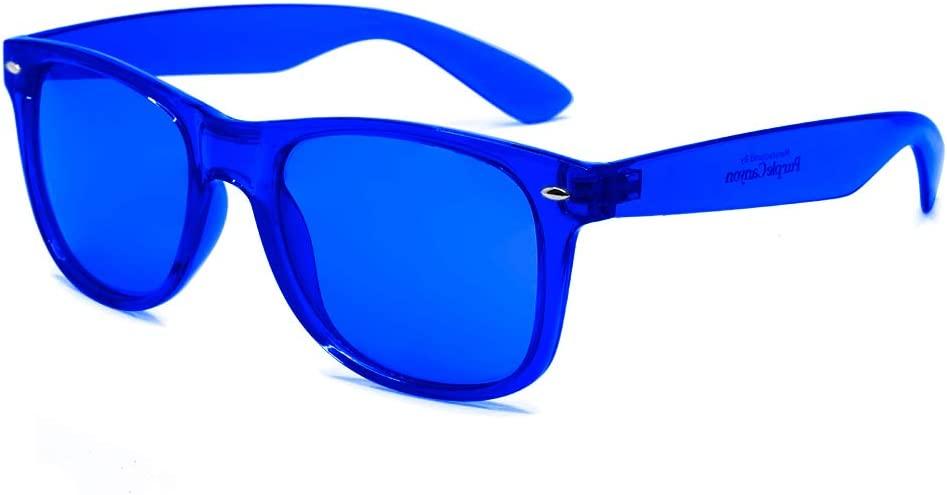 Blue Color Therapy Mood Glasses for Chakra Healing | Purple Canyon ...