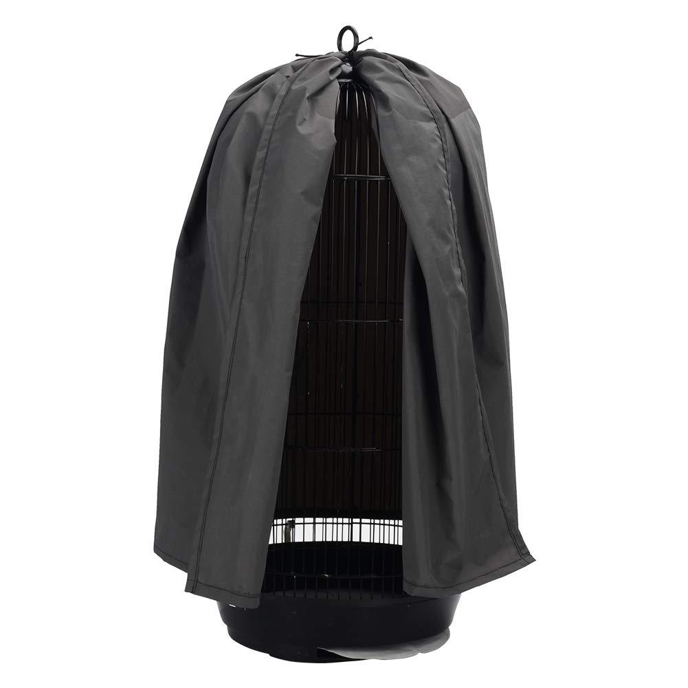 QBLEEV Classic Round Dome Top Bird Cage Cover - Grey | Shield, Light ...