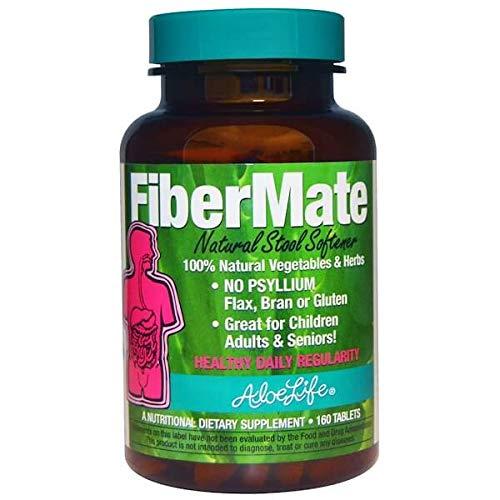 Aloe Life FiberMate Tablets - Gentle Body Detox & Stool Softener with ...