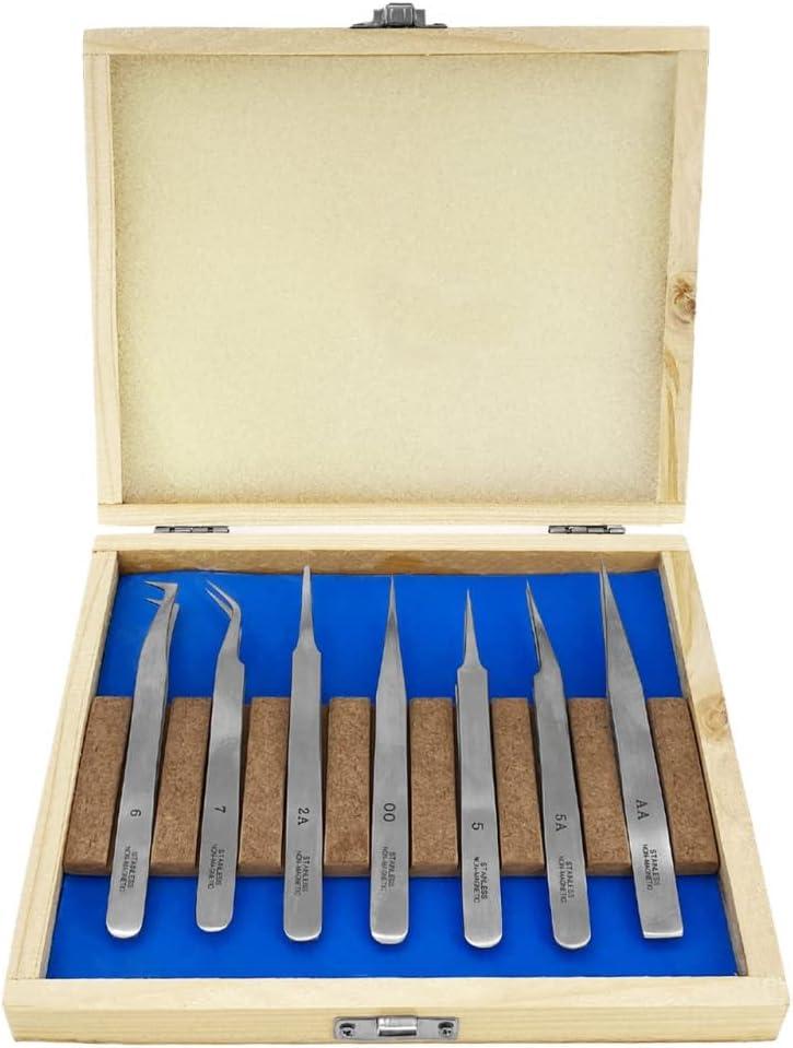 PAULIMOT 7-Piece Model Making Tweezers Set | Precision Craft Tools for ...