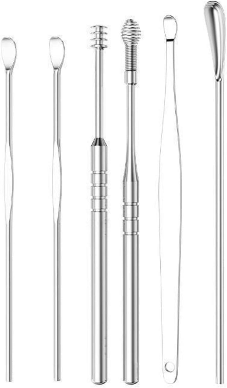 ZELLYA 6-Piece Earpick Set for Adult Home Use | Portable Keychain ...