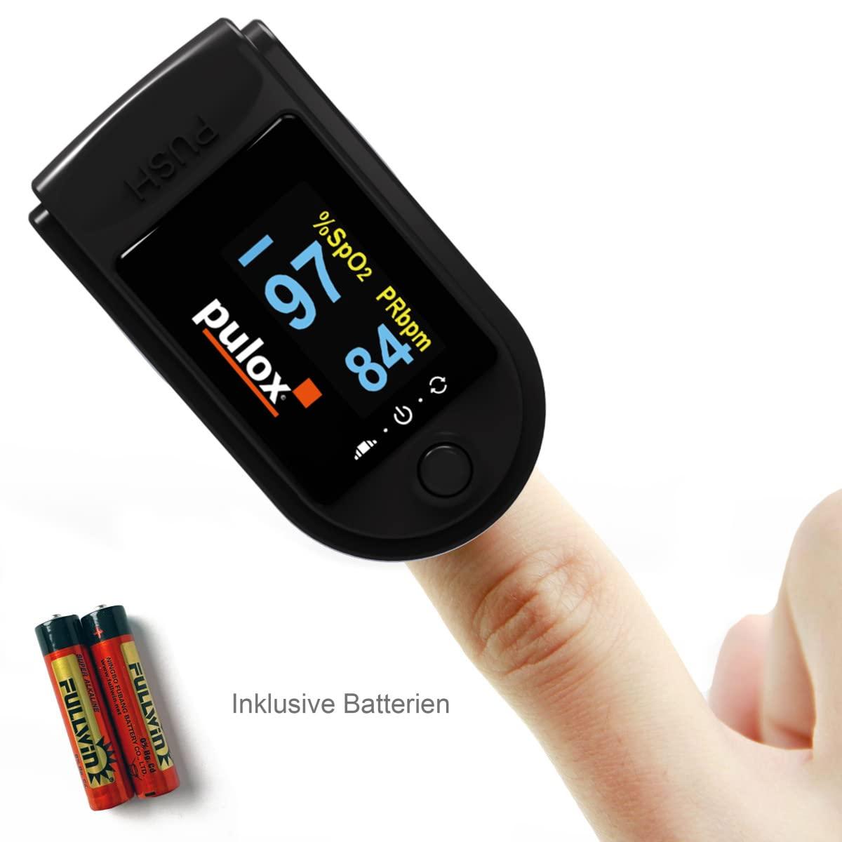 Buy PULOX PO-200 Solo Black Finger Pulse Oximeter - Accurate Pulse ...