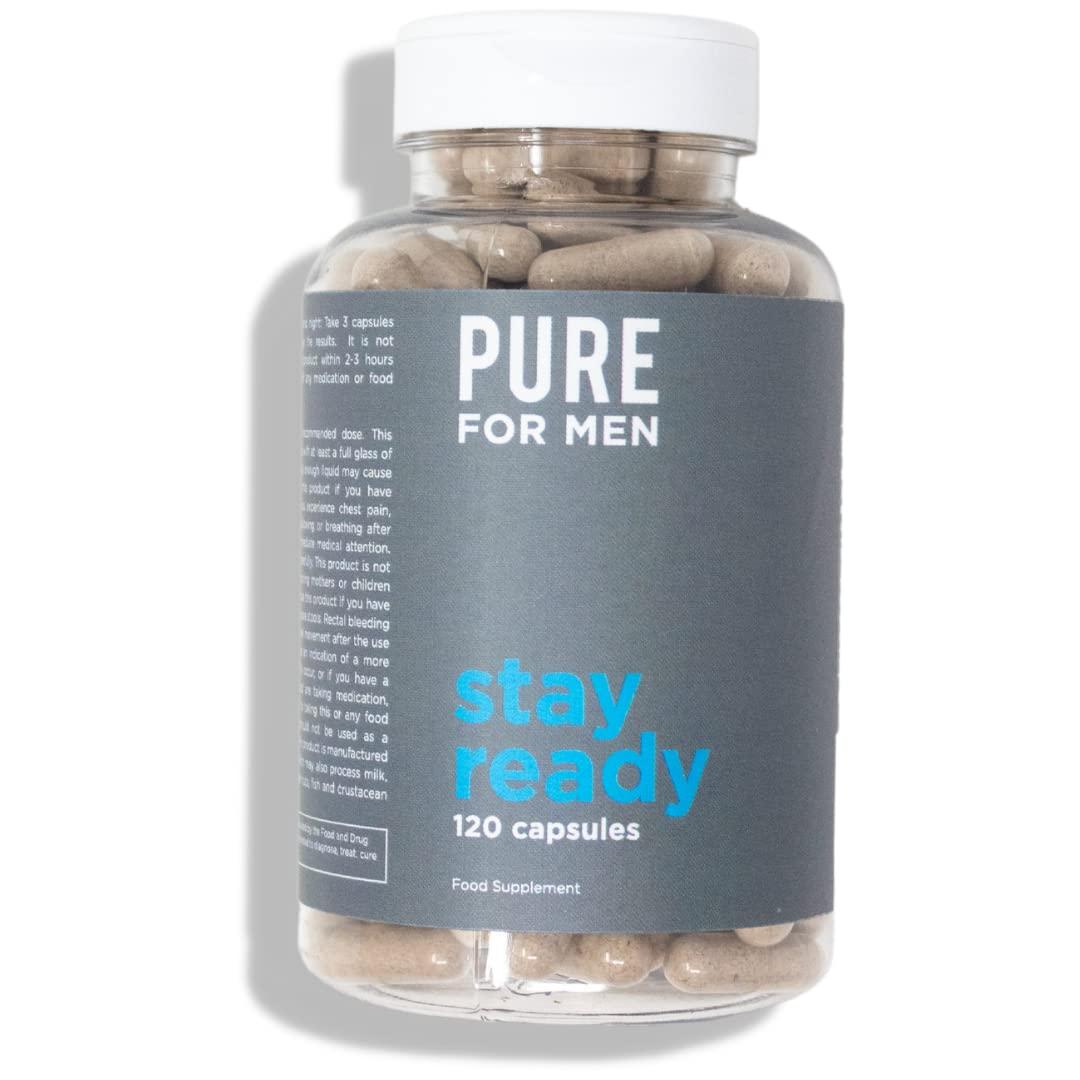 Pure for Men Digestive Regularity Supplement - 120 Vegan Capsules with ...