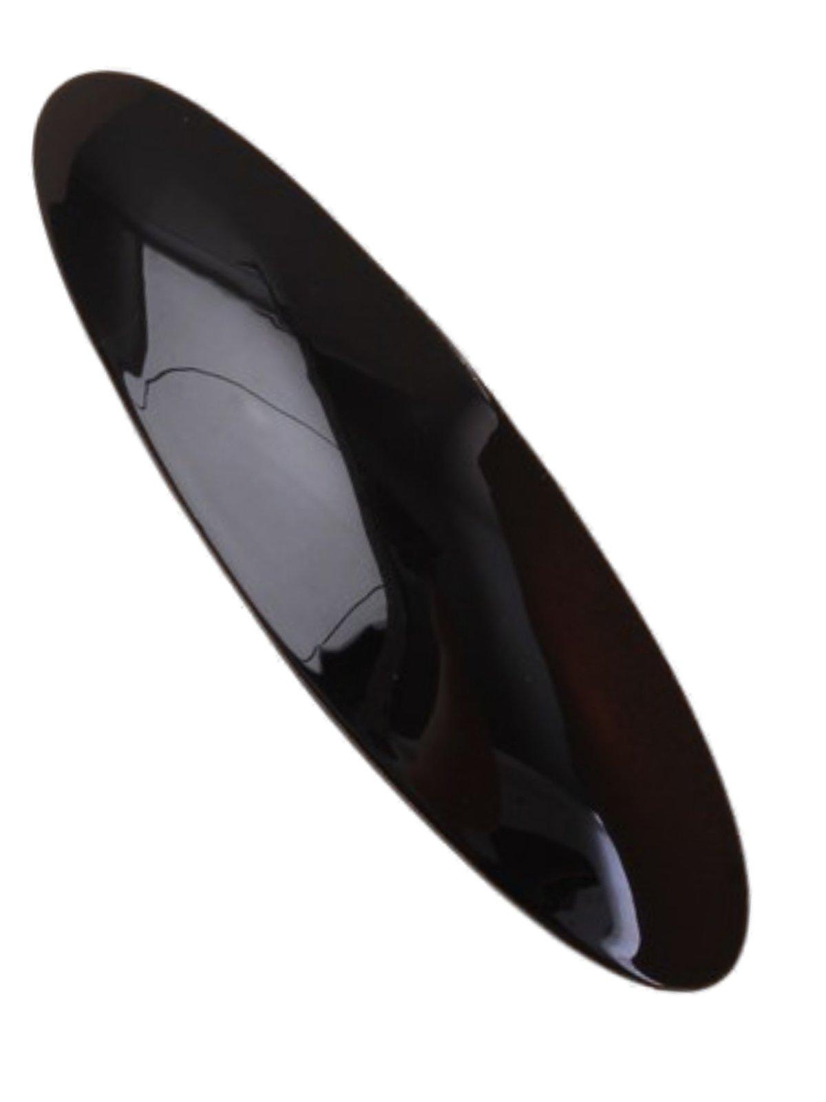 Black Oval Shaped Barrette Hair Clip - 9cm (3.5) | Pritties Accessories ...