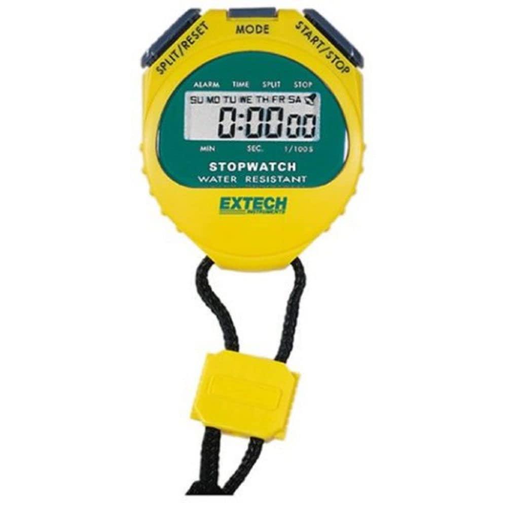 Extech 365510 Stopwatch/Clock - Yellow | Reliable Timekeeping for ...