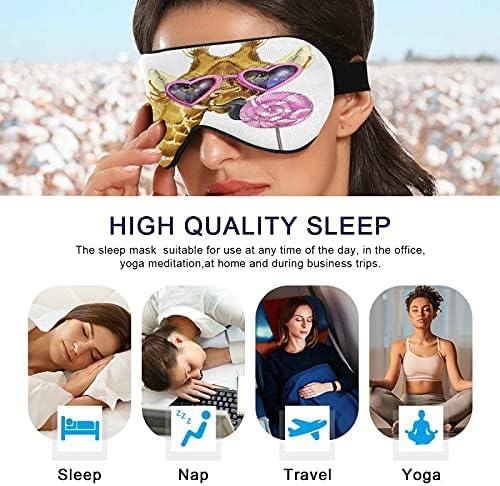 Sleep Mask Giraffe with Splash Watercolor Textured Eye Mask for ...