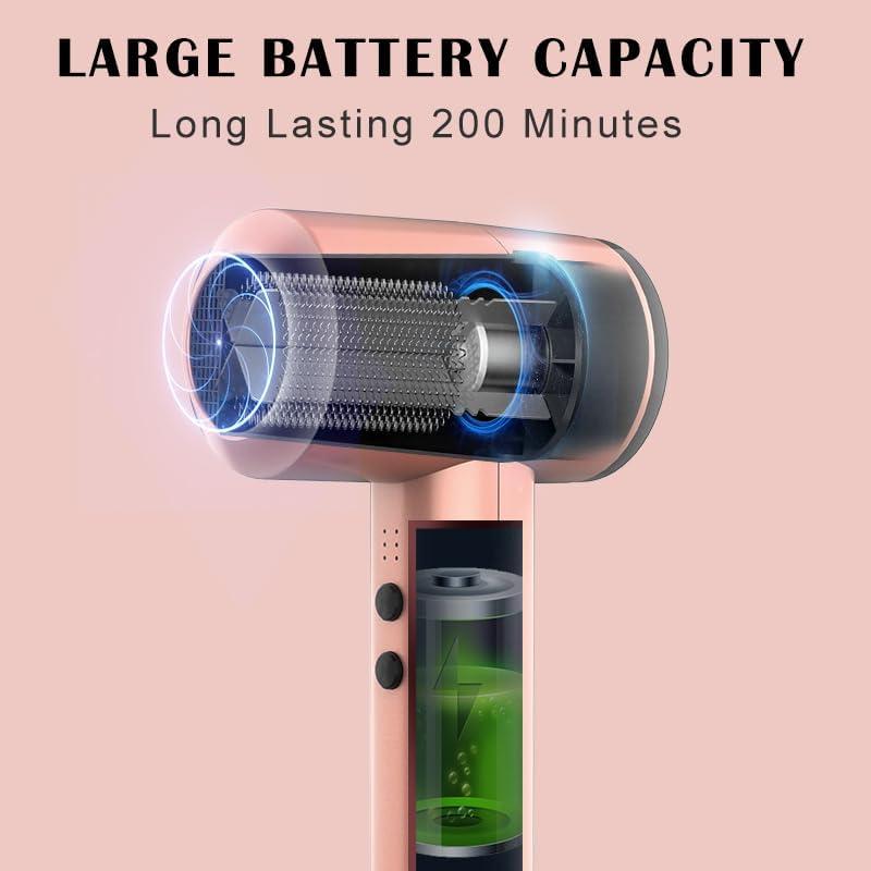 Cordless Hair Dryers with Charging Base Handheld Hot & Cold Wind Blow ...