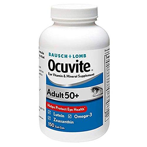 Bausch & Lomb Ocuvite Adult 50+ Eye Vitamin & Mineral 2 Packs (150 ...