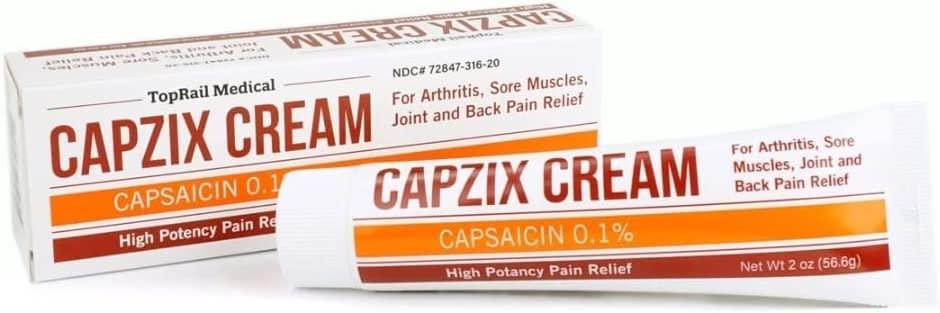 Capzix Cream 2 OZ, Capsaicin .1% for Maximum Pain Relief | Buy Now with ...