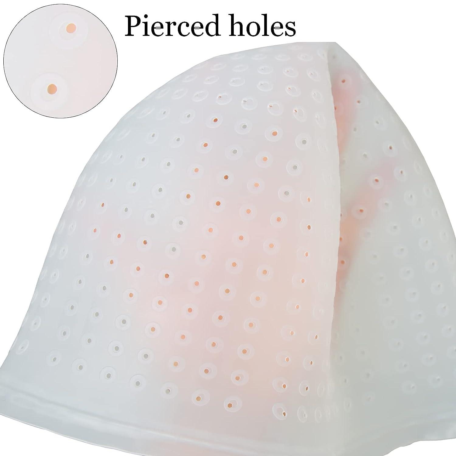 Punched Silicone Highlight Hair Cap with Needle - Professional Reusable ...