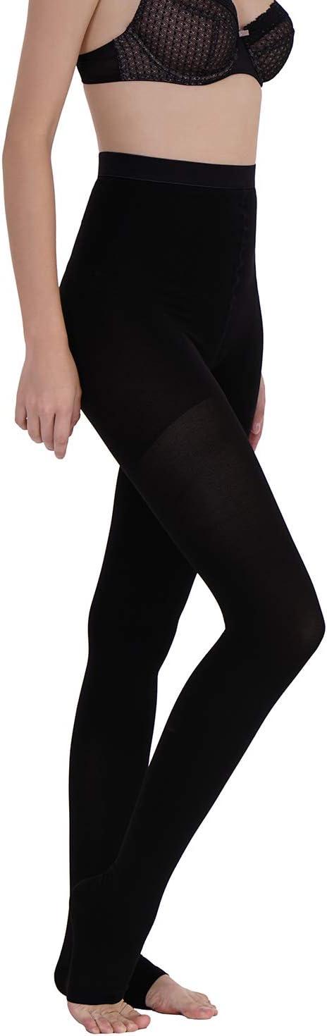 AMZAM 15-20mmHg Graduated Compression Pantyhose for Women Men - Opaque ...