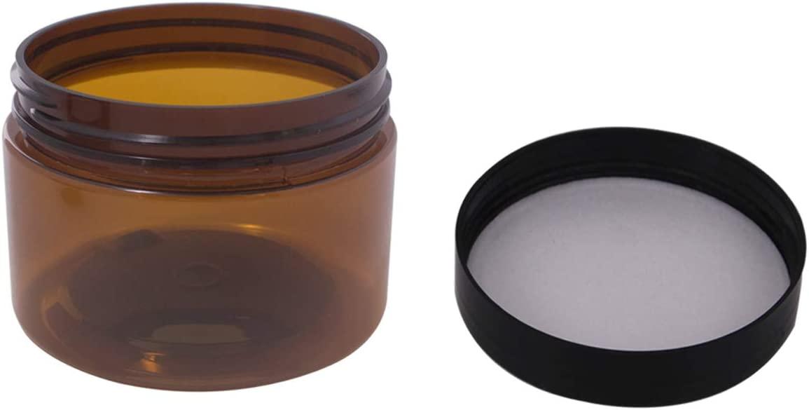 20 Pack 4oz Amber Plastic Jars with Black Lids - PET Storage Container ...