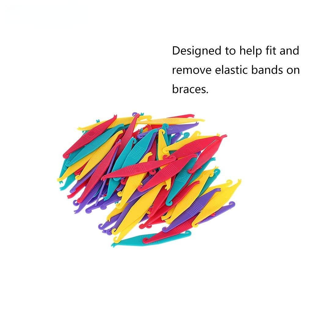 50 Pcs Dental Elastic Rubber Band Placers for Braces - Orthodontic Tool ...