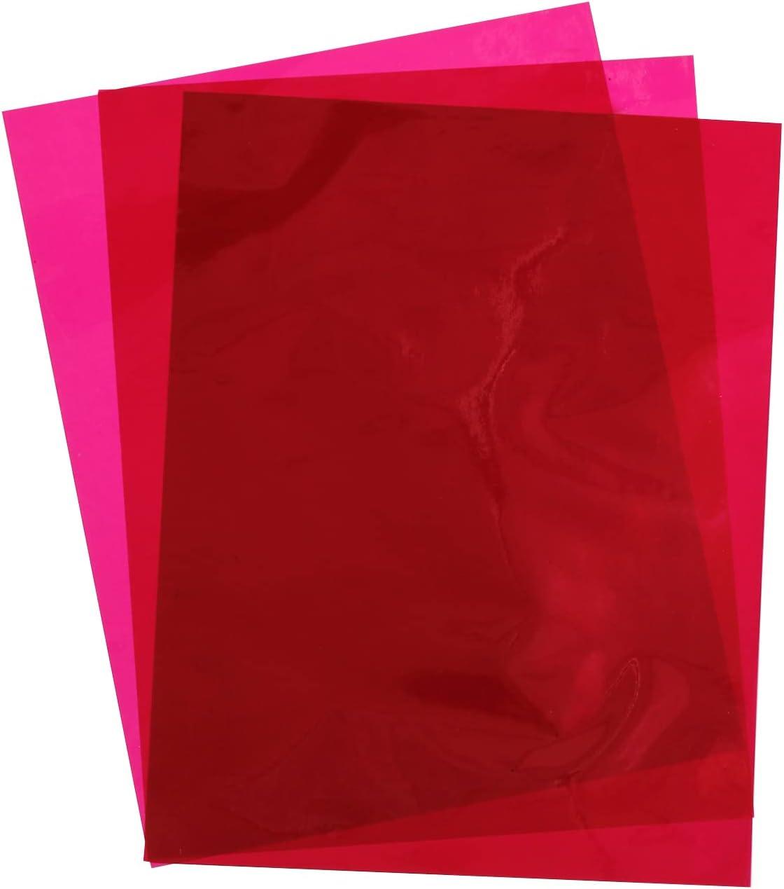 Hygloss 96 Pack Colored Cellophane Sheets - 8.5x11 Inch Transparent ...