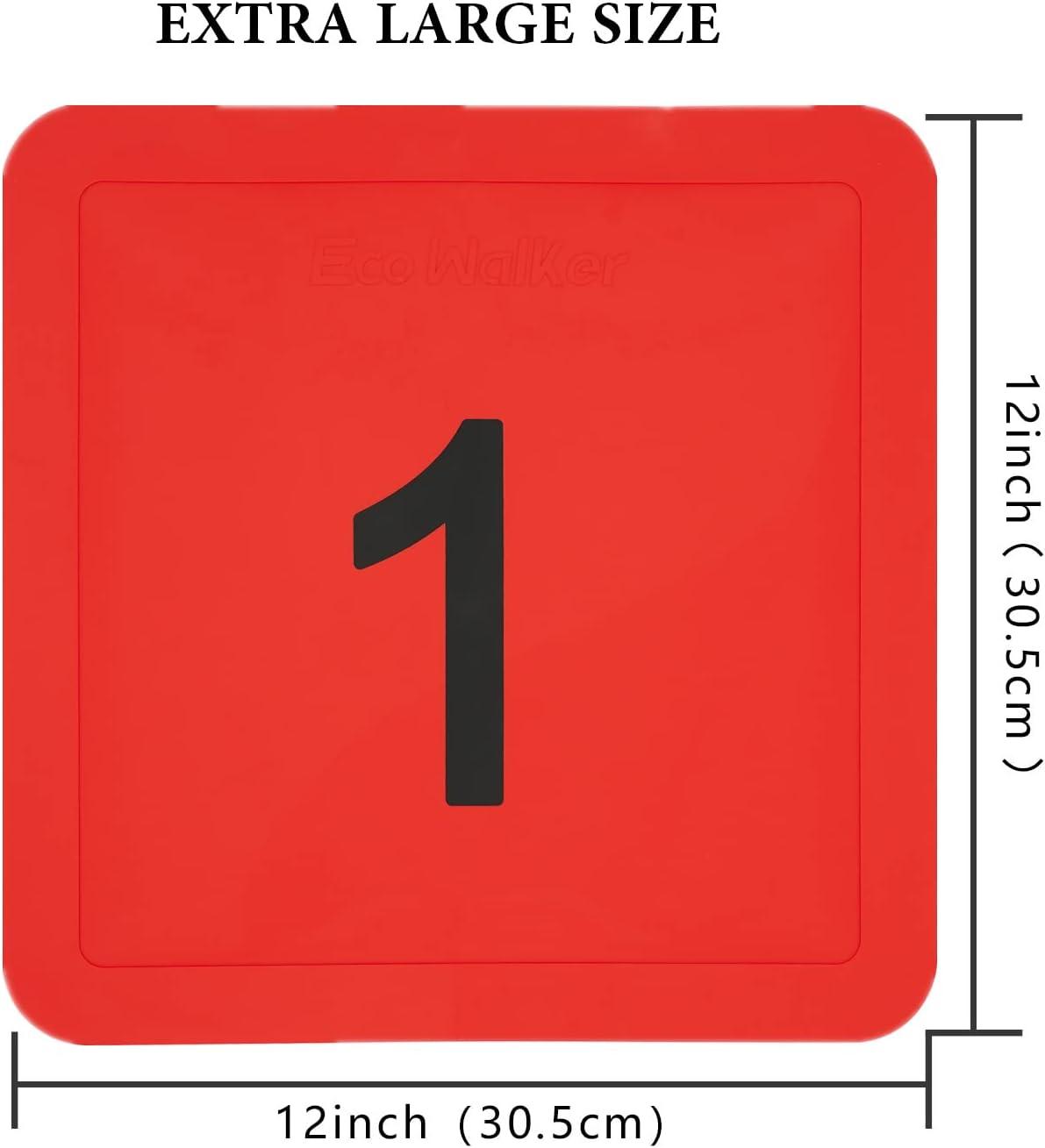 Eco Walker 12 Numbered Football Yard Marker | Hopscotch Square Mat for ...