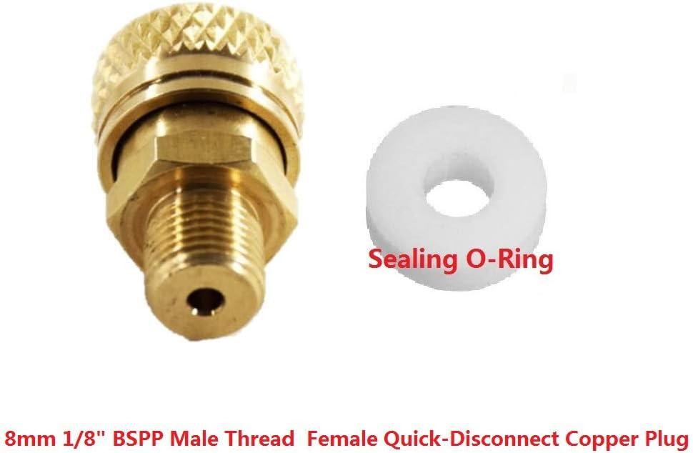 Flylock Universal 8mm BSPP Male Thread Female Quick-Disconnect Copper ...