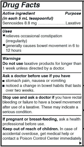 Rising Health Natural Vegetable Laxative Syrup - Senna Sennosides 8.8mg ...