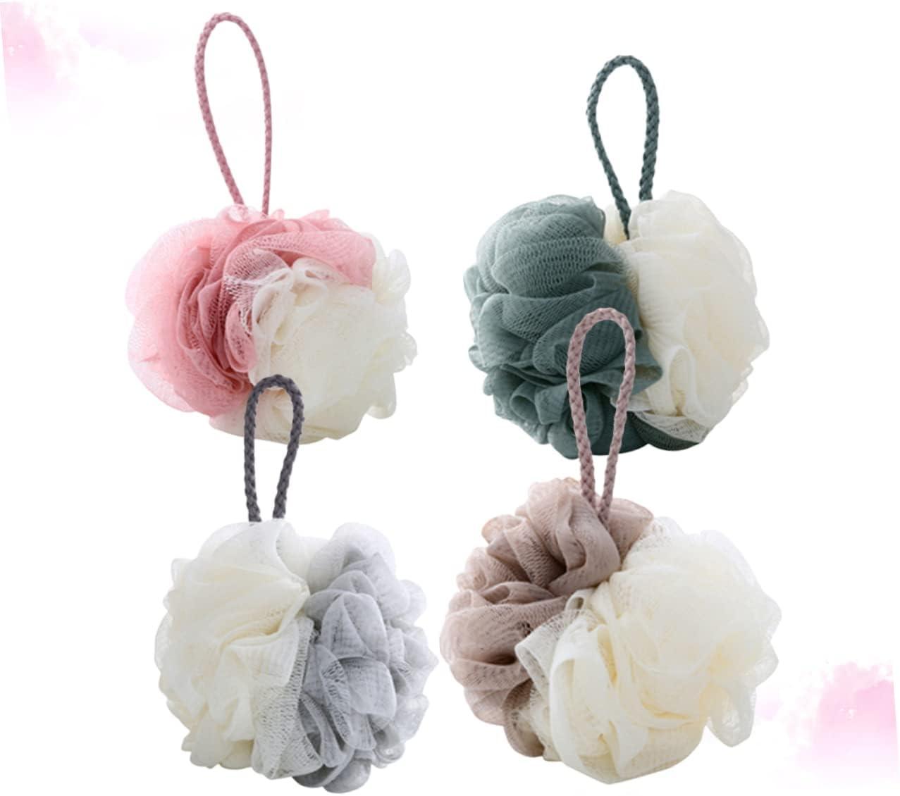 Zerodeko 4 Pcs Bath Sponge Body Powder Puff Shower Loufah Sponge ...