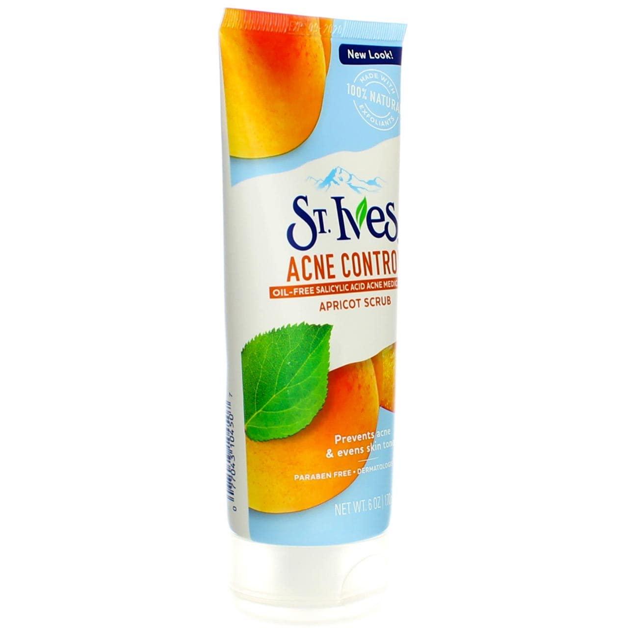 St. Ives Acne Control Face Scrub 6 oz - Apricot | Gentle Exfoliation ...