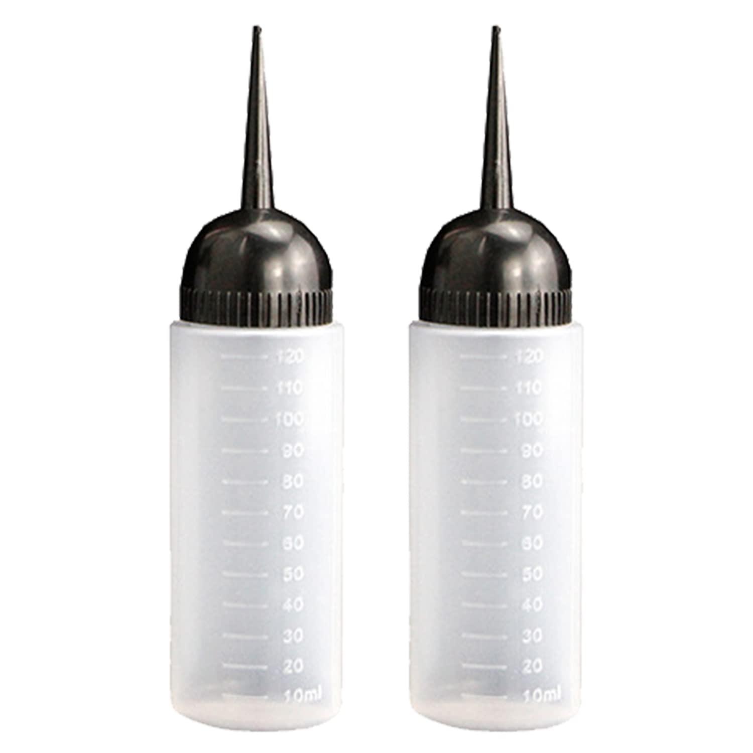 2-Pack 120ml Salon Hair Color Measuring Applicator Bottles ...