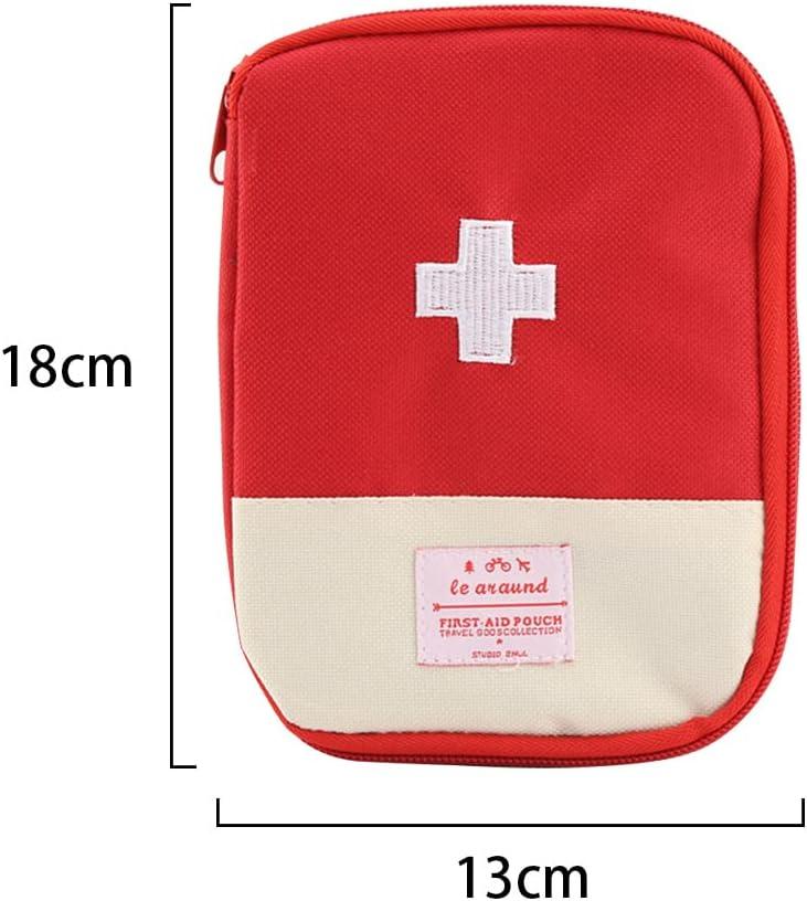 Buy Mini First Aid Bag - Portable Empty Medication Storage Bag - Red ...